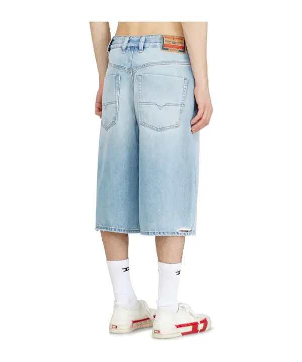 DIESEL® D-enim-m Distressed Denim Shorts