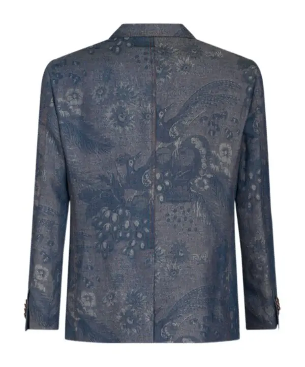 Etro Jacquard Denim Blazer