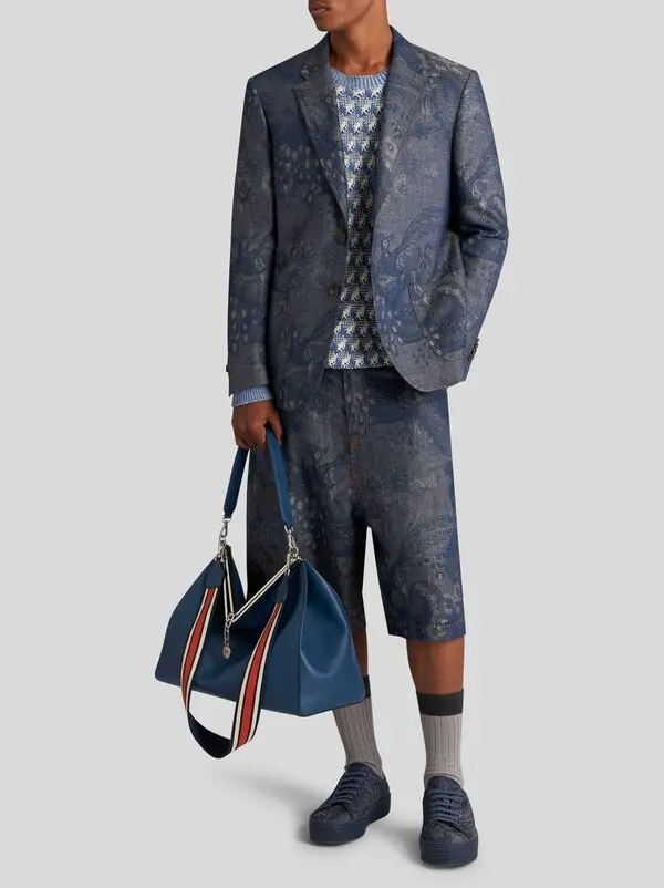 Etro Jacquard Denim Blazer