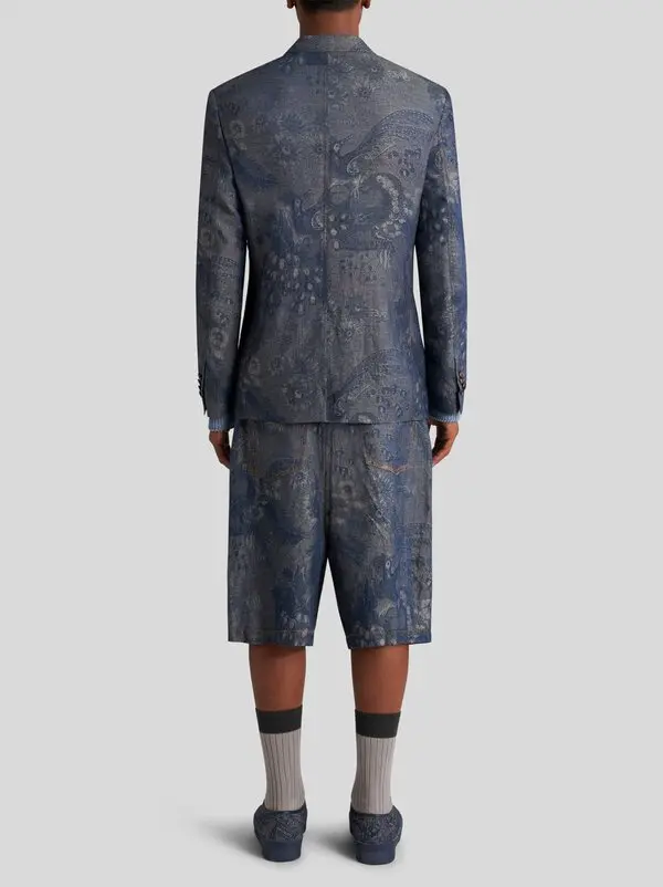 Etro Jacquard Denim Blazer