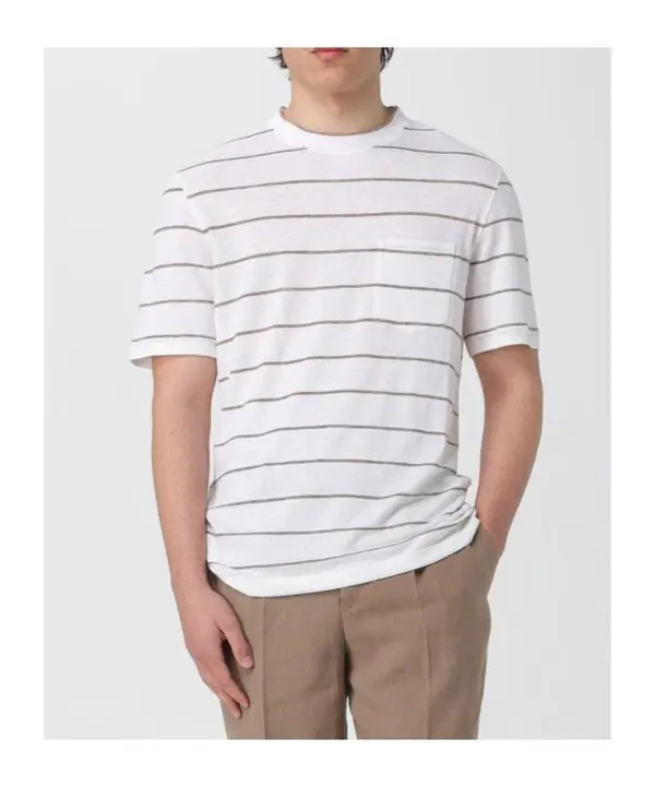 Brunello Cucinelli Crew-neck Striped T-shirt