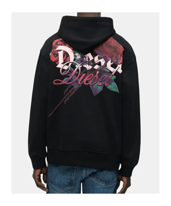 DIESEL® Hooded Sweatshirt With Graphic Detail