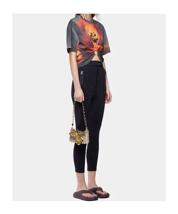 Rabanne Firework-printed Crewneck T-shirt - Orange Color