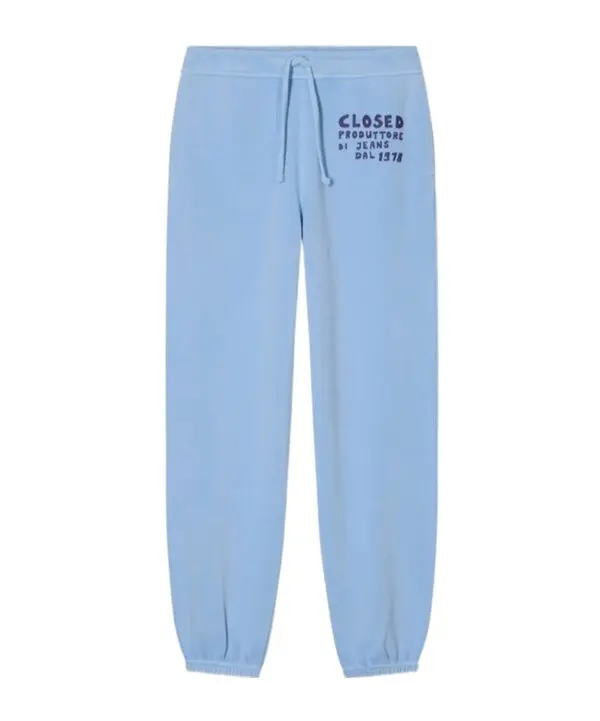 Closed Drawstring Track Pants With Elasticated Cuffs