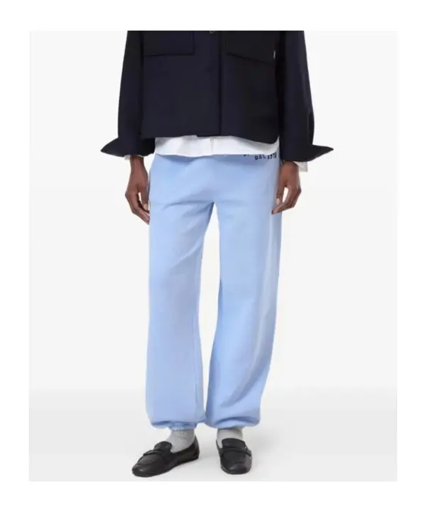 Closed Drawstring Track Pants With Elasticated Cuffs
