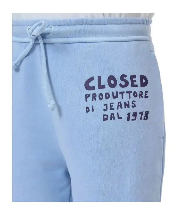 Closed Drawstring Track Pants With Elasticated Cuffs