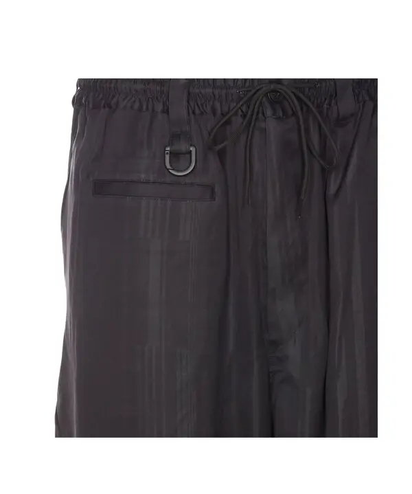 Y3 Striped Drawstring Tapered Trousers