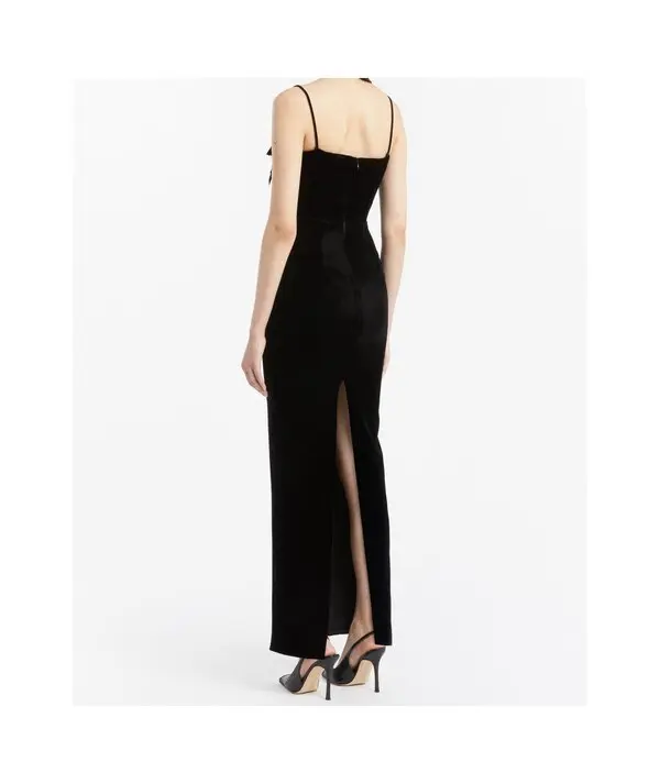 Alessandra Rich Velvet Dress With Bows