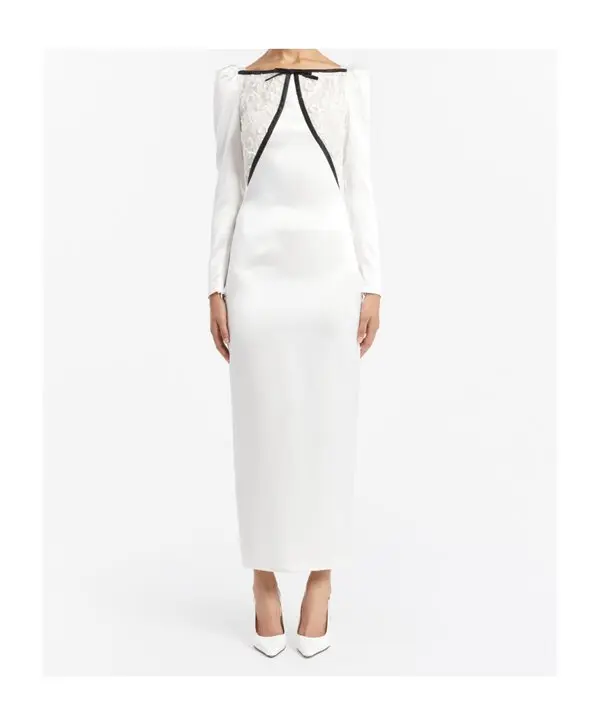 Alessandra Rich Satin Evening Dress