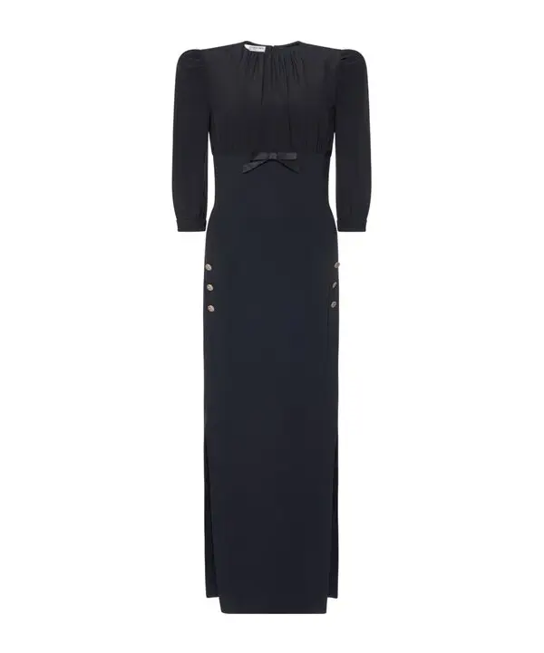 Alessandra Rich Cady Midi Dress With Splits