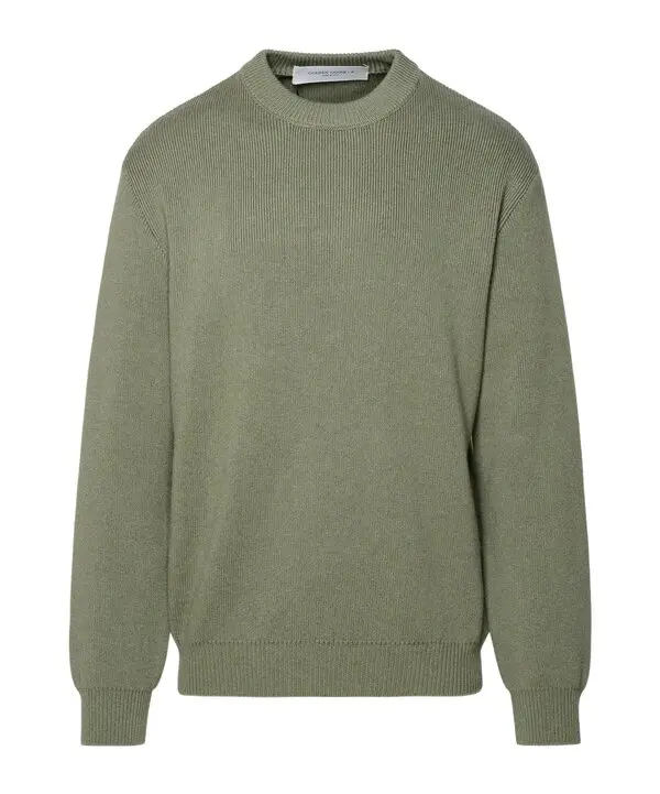GOLDEN GOOSE Logo Detailed Knitted Jumper - Green