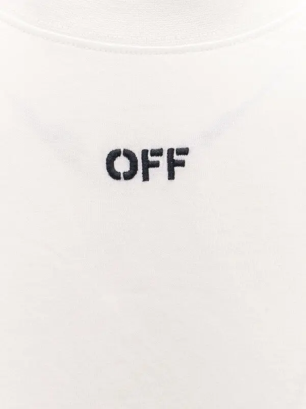 Off-White Logo Embroidered Crewneck T-shirt