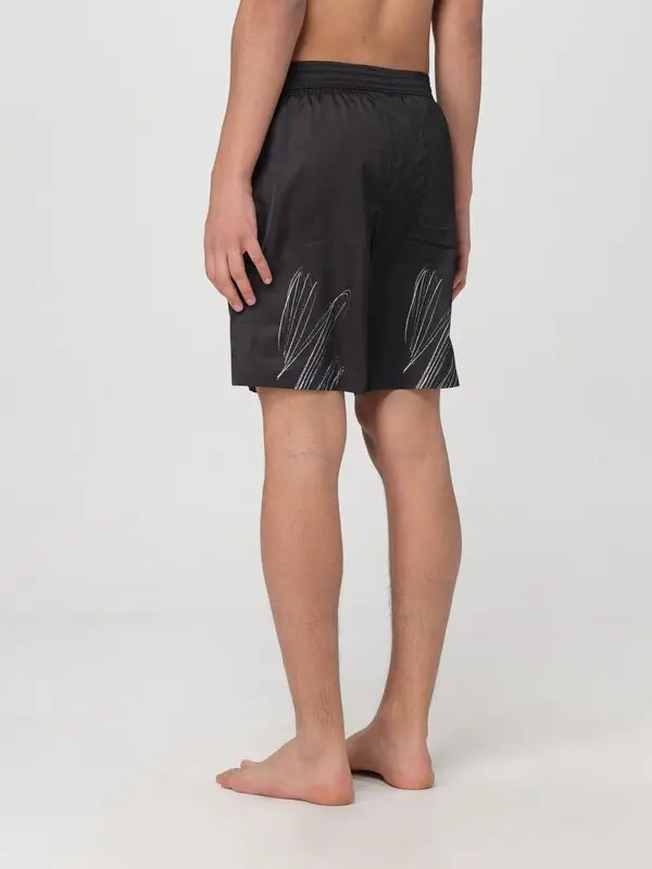 Off-White Elasticated Waistband Swim Shorts