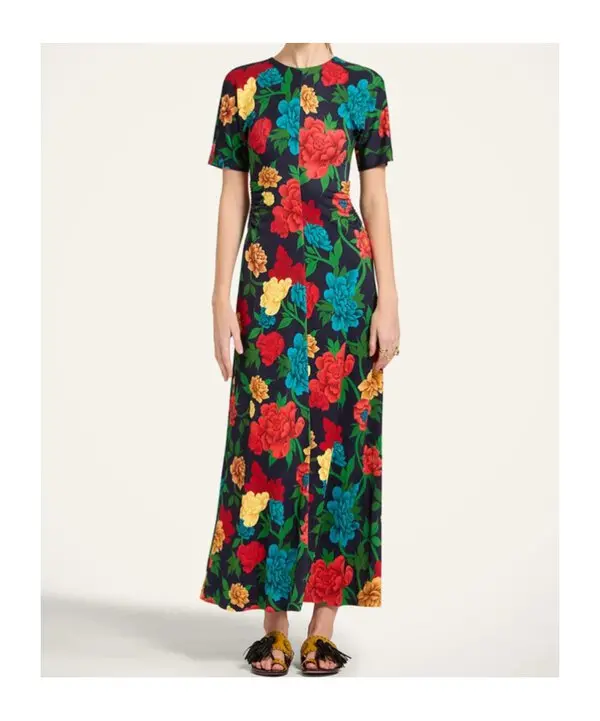 La DoubleJ Floral Ruched Dress