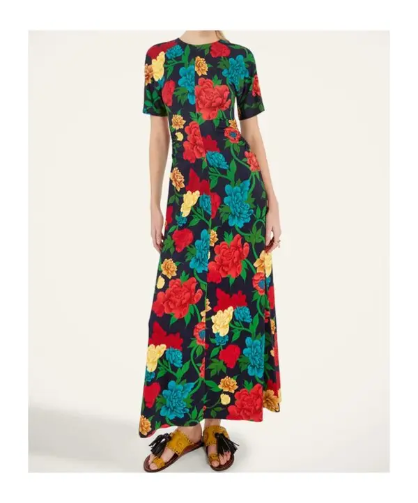 La DoubleJ Floral Ruched Dress