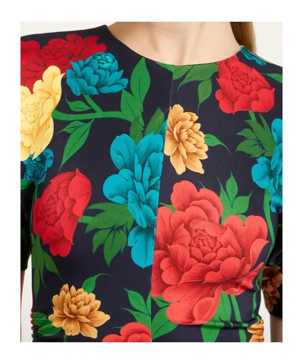 La DoubleJ Floral Ruched Dress