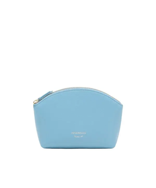 Emporio Armani Beauty Case In Textured Leather