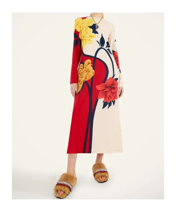 La DoubleJ Floral Placed Dress