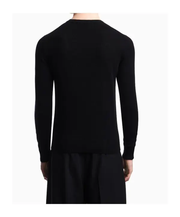 Emporio Armani Plain Knit Pure Cashmere Jumper