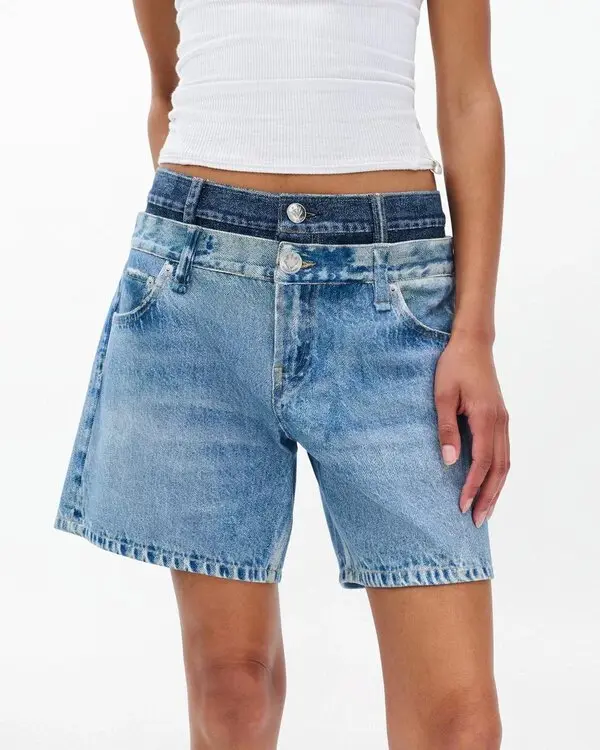 Rag & Bone Layered Denim Shorts