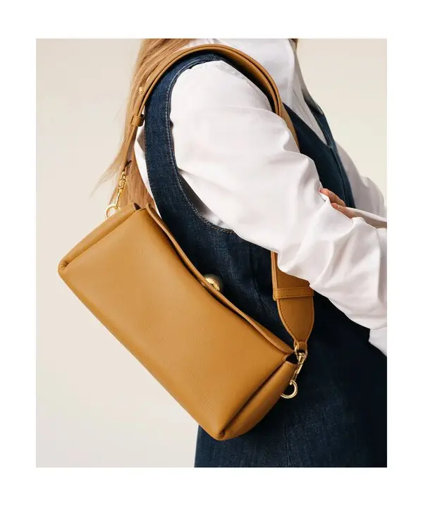 AMI Paris Mini Carrousel Leather Shoulder Bag