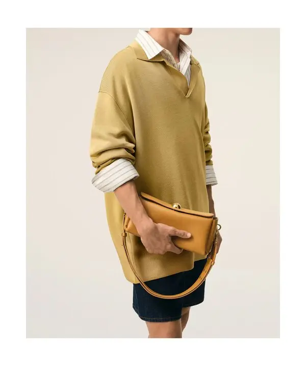 AMI Paris Mini Carrousel Leather Shoulder Bag