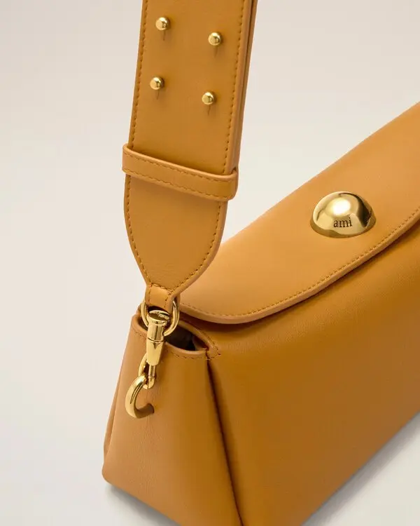 AMI Paris Mini Carrousel Leather Shoulder Bag