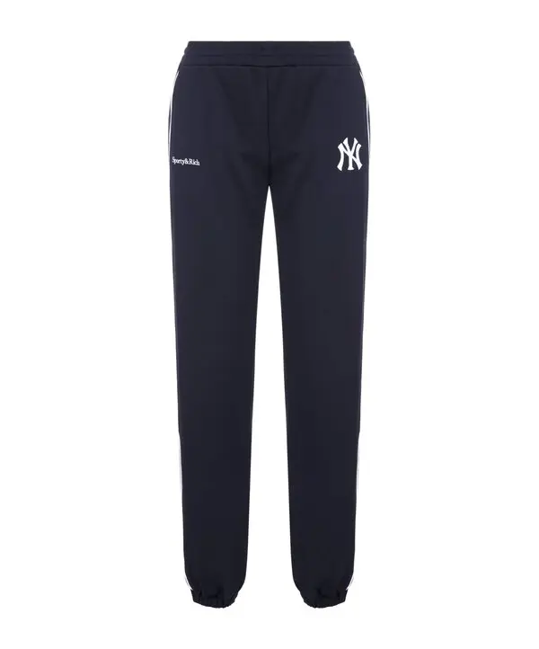 SPORTY  RICH Elastic Waist Casual Pants