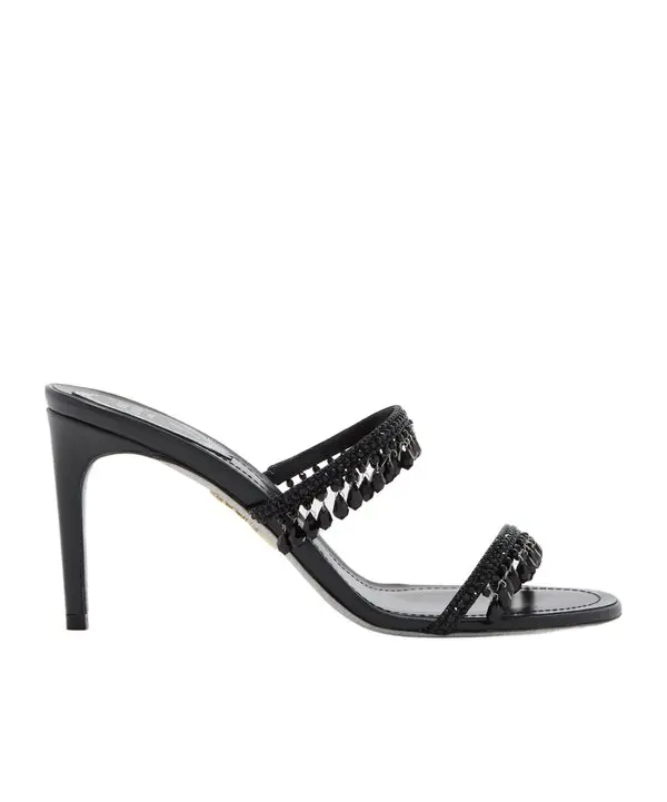 Rene Caovilla Chandelier Crystal-embellished Sandals - Black