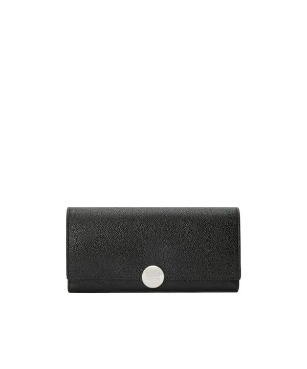 Loewe Pebble Continental Wallet In Mini Grain Calfskin