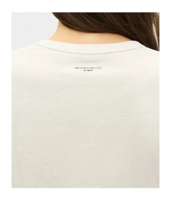 ANN DEMEULEMEESTER Graphic Print Ruched Long Sleeve Top
