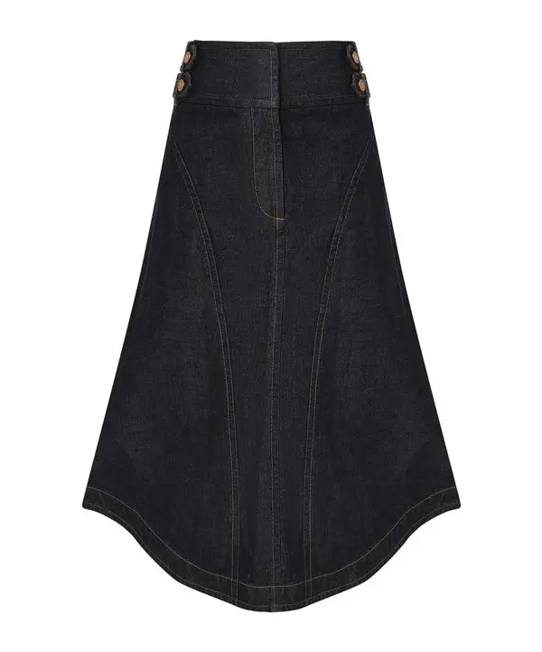 Zimmermann Denim Cargo Midi Skirt