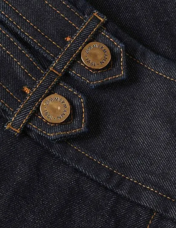Zimmermann Denim Cargo Midi Skirt