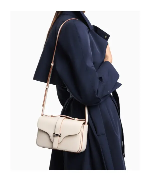 Emporio Armani Smooth Leather Top Handle Bag