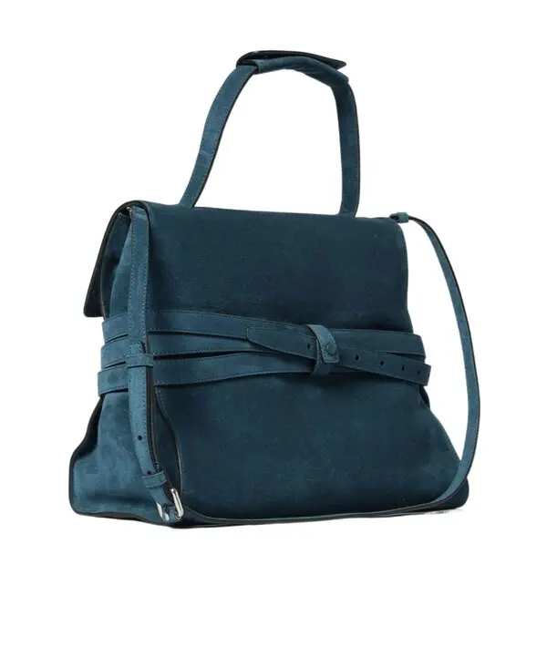 Moschino Buckle-detail Suede Tote Bag