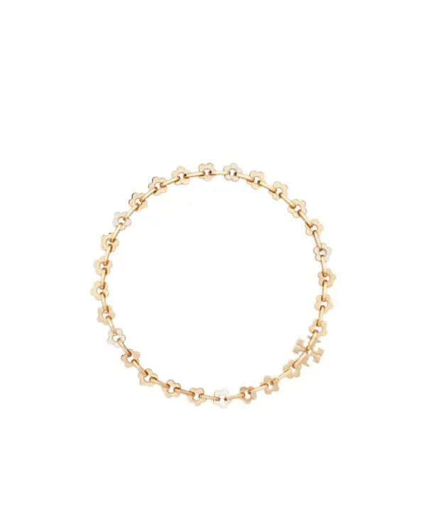 Tory Burch Forget Me Not Interlocking Necklace - Yellow