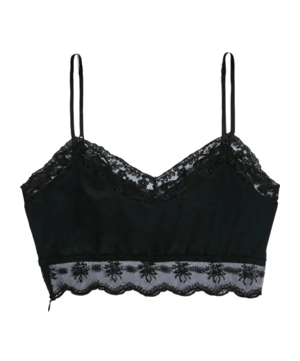 Simone Rocha Lace-trim Negligee Bralette - Black