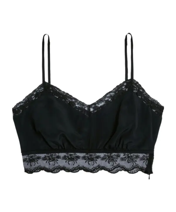 Simone Rocha Lace-trim Negligee Bralette - Black