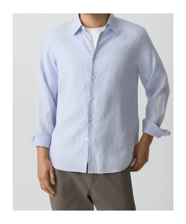 Theory Irving Shirt In Relaxed Linen