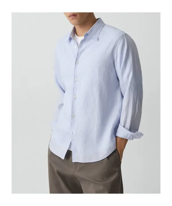 Theory Irving Shirt In Relaxed Linen