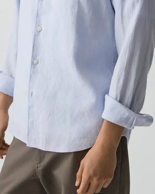 Theory Irving Shirt In Relaxed Linen