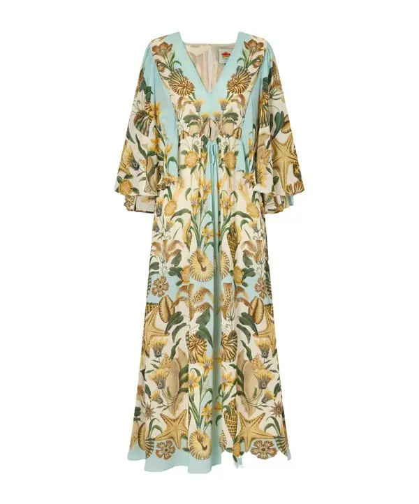 Farm Rio Floral Print Crepe De Chine Maxi Dress - Multi-color