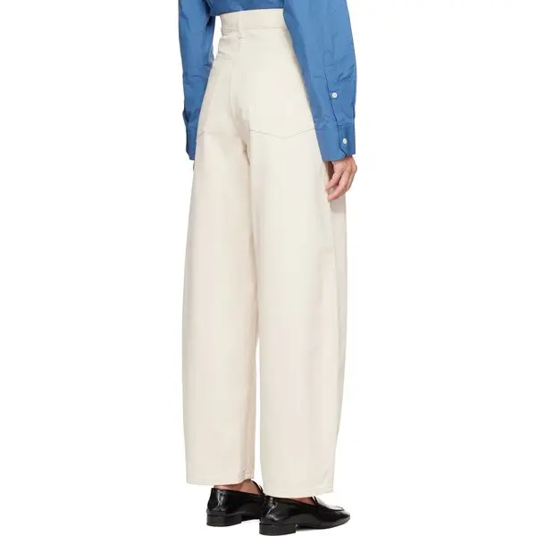 RÓHE Berber Wide-leg Cropped Jeans - Off White