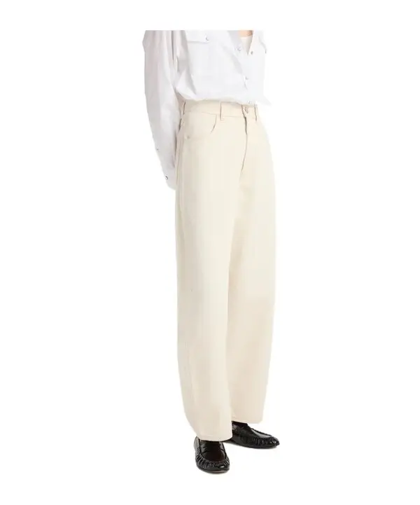 RÓHE Berber Wide-leg Cropped Jeans - Off White