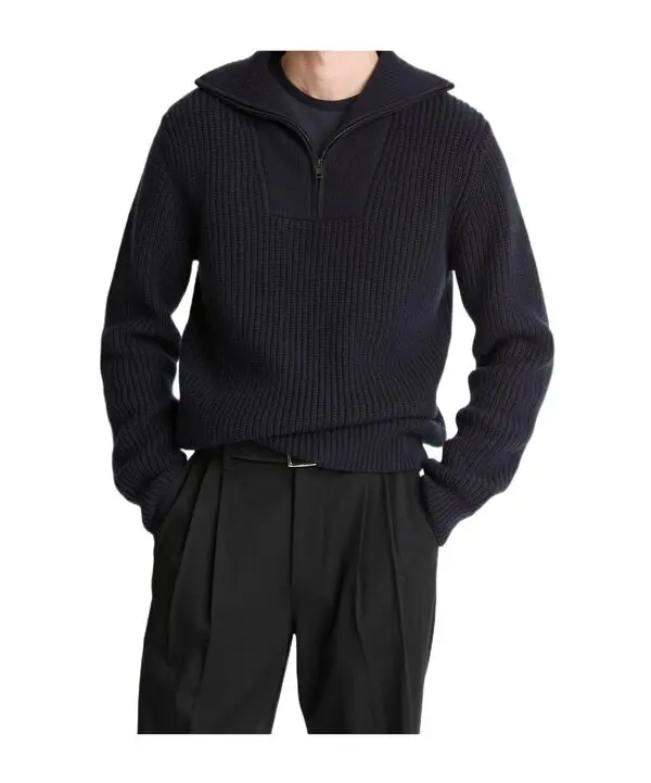 Vince Wool And Cashmere Quarter-zip Sweater