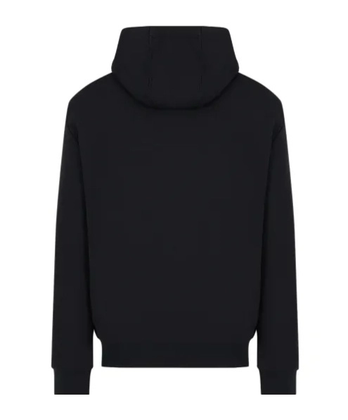 EA7 Logo Foil-print Cotton Hoodie - Black