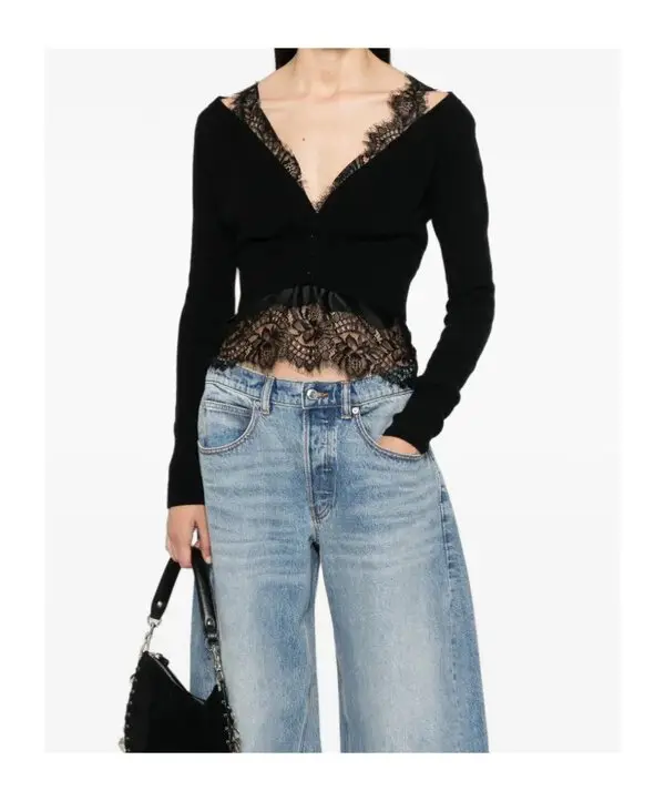 Ermanno Scervino Lace-trim Button-up Cardigan