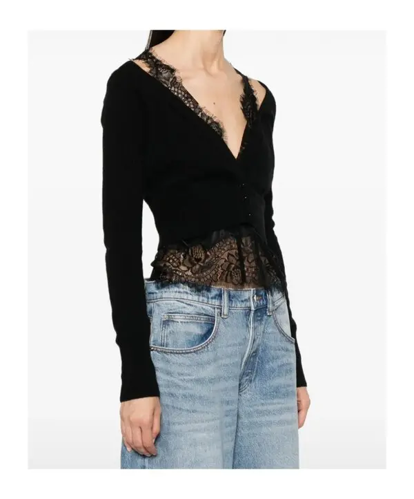 Ermanno Scervino Lace-trim Button-up Cardigan