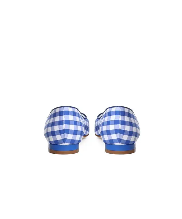 Manolo Blahnik Checked Ballet Flats