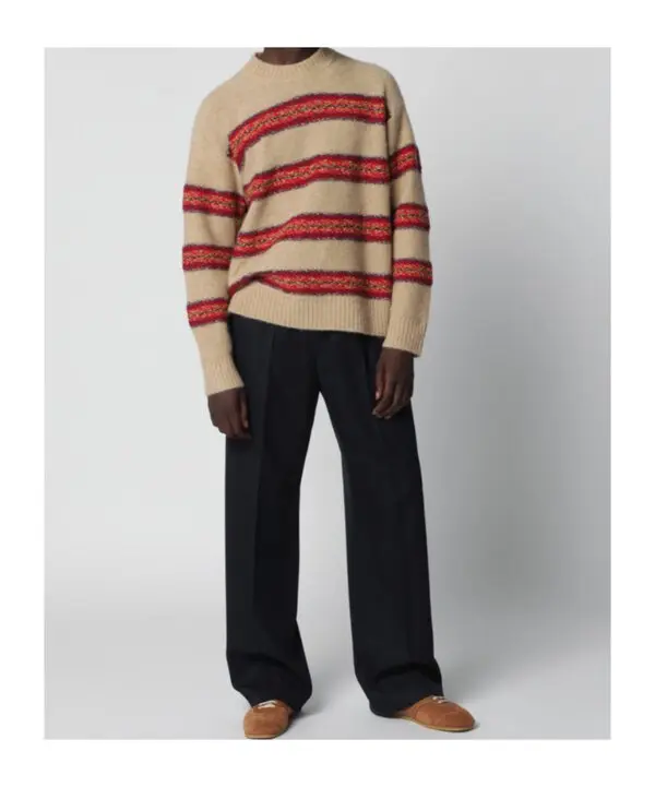 Dries Van Noten Striped Wool-blend Sweater